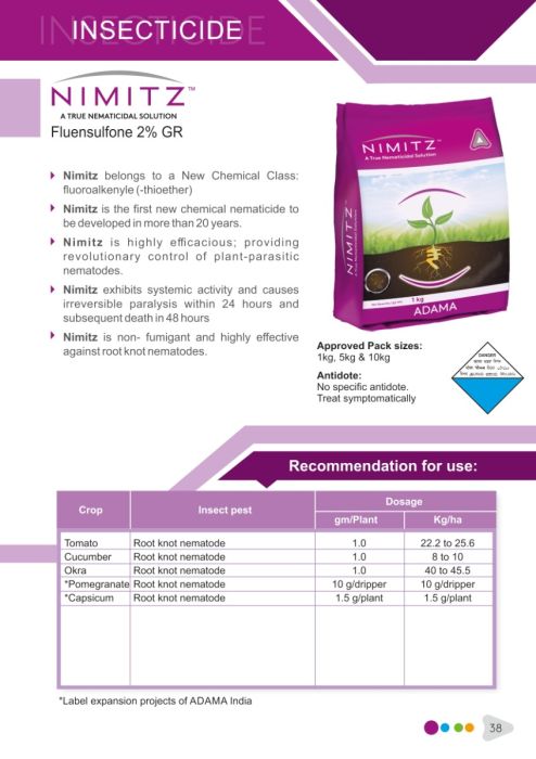 Adama Nimitz (Fluensulfone 2% GR) Insecticide. – Cultree India